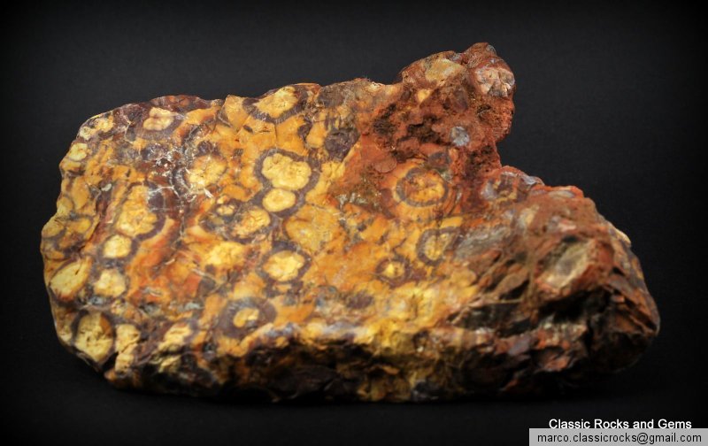 Rare Spherulitic Rhyolite Gemstone Polished section Sphärolithischen ...