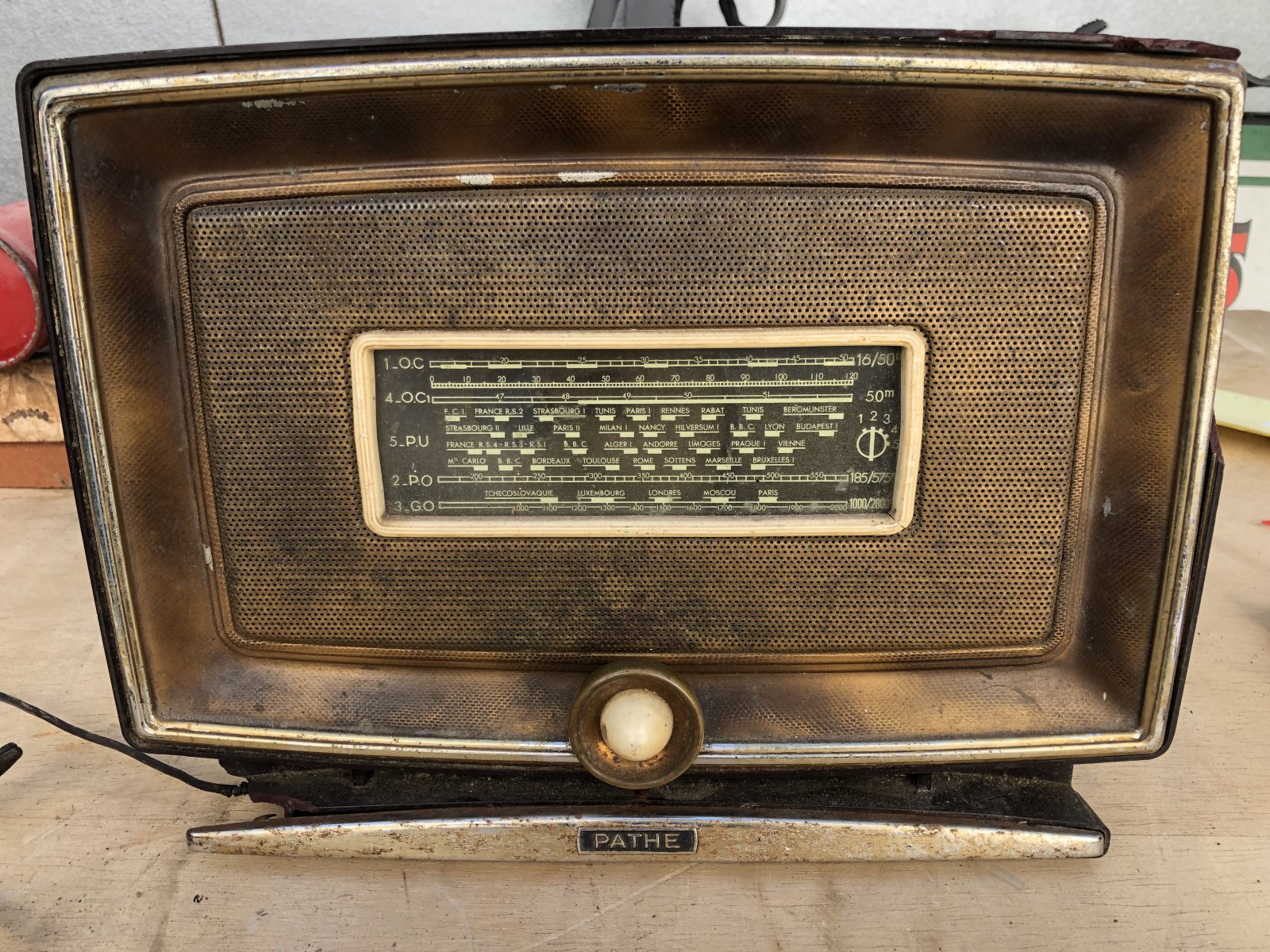 Antikes Röhren Radio Marke Pathe Typ 450 110 bis 220 V | eBay