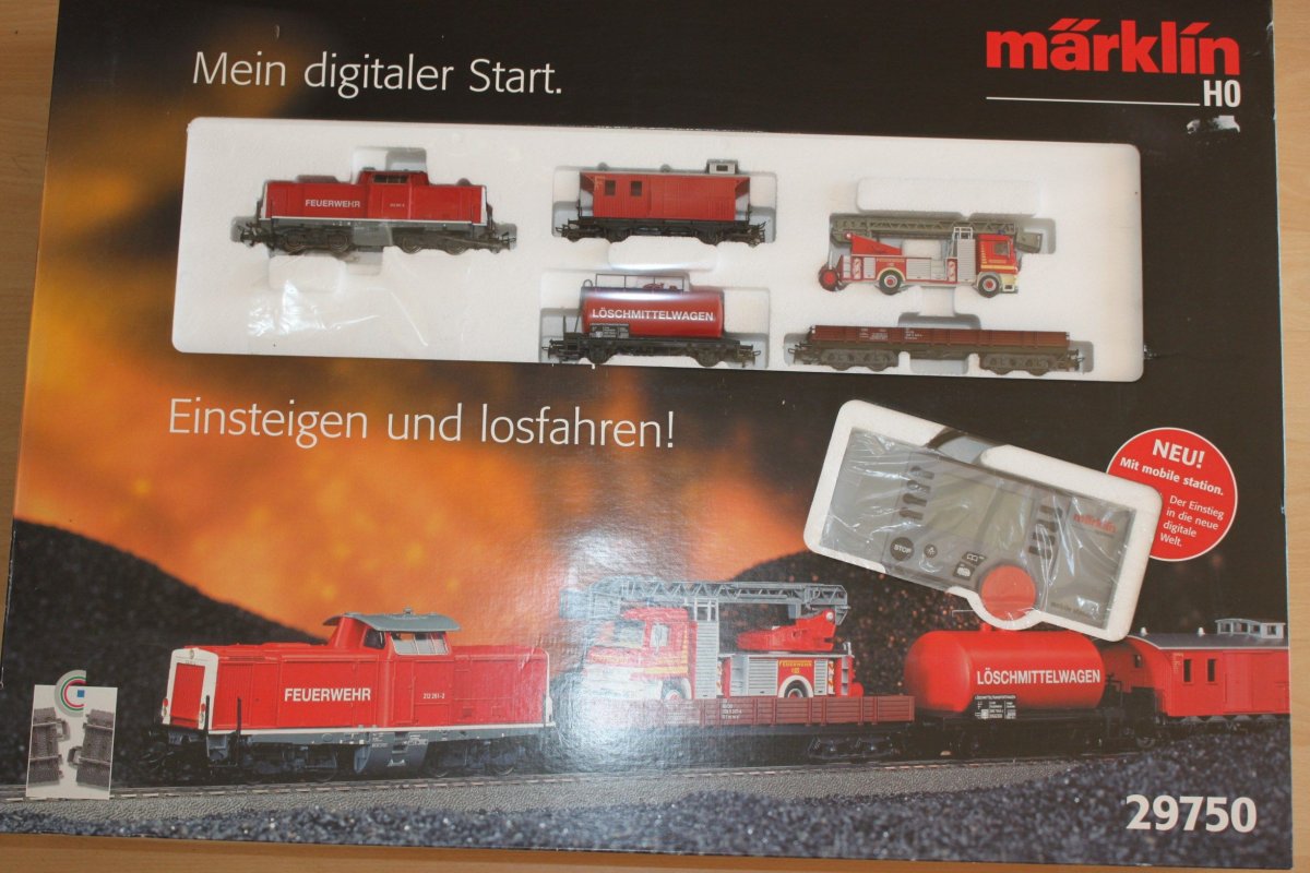 Märklin 29750 Startpackung Digital Feuerwehr mit Mobile Station Spur H0 ...