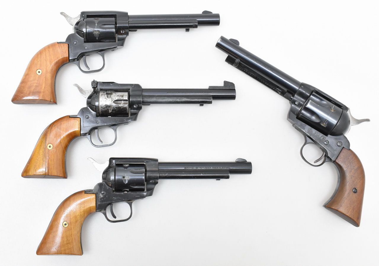 ! 4 Stück ! HS / Schmidt Single - Action Revolver im Kal. 4mm lang RZ ...