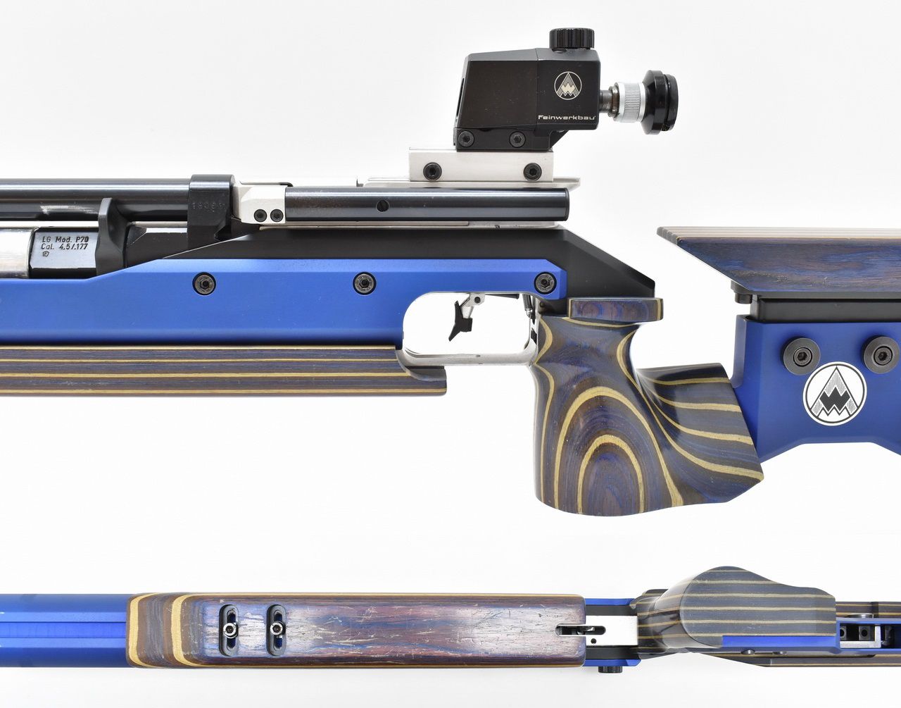 Feinwerkbau / FWB P70 Luftgewehr Kal. 4,5mm mit !! LINKS - ALUSCHAFT ...