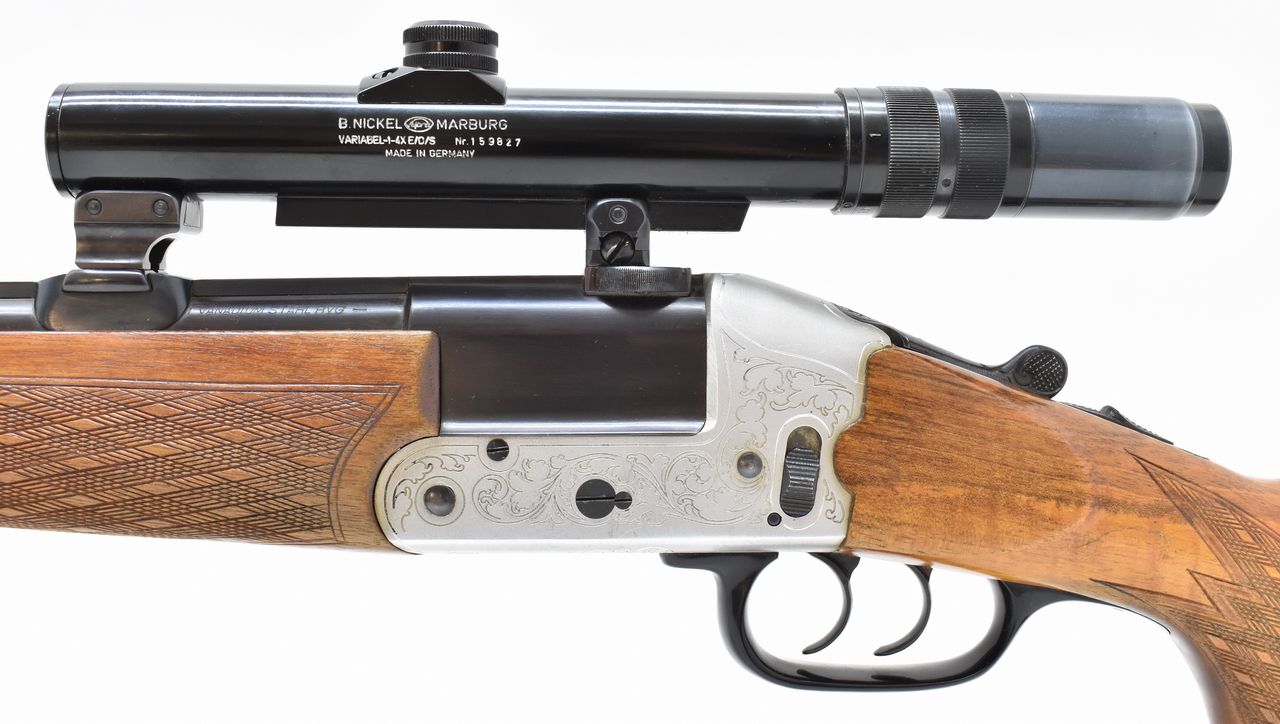 Heym BBF Mod. 22F im Kaliber 20/70-.222Rem mit Nickel Supra 1,5-4fach ...