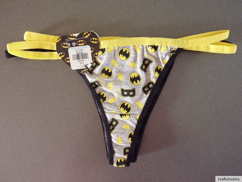 NEU Primark 3 Slips BATMAN String Tanga Thong XS S M L schwarz gelb ...