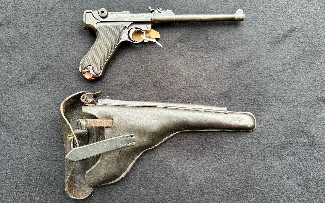 DWM Set Lange Pistole Luger 08 Ari - 1917 - mit Tasche - eGun
