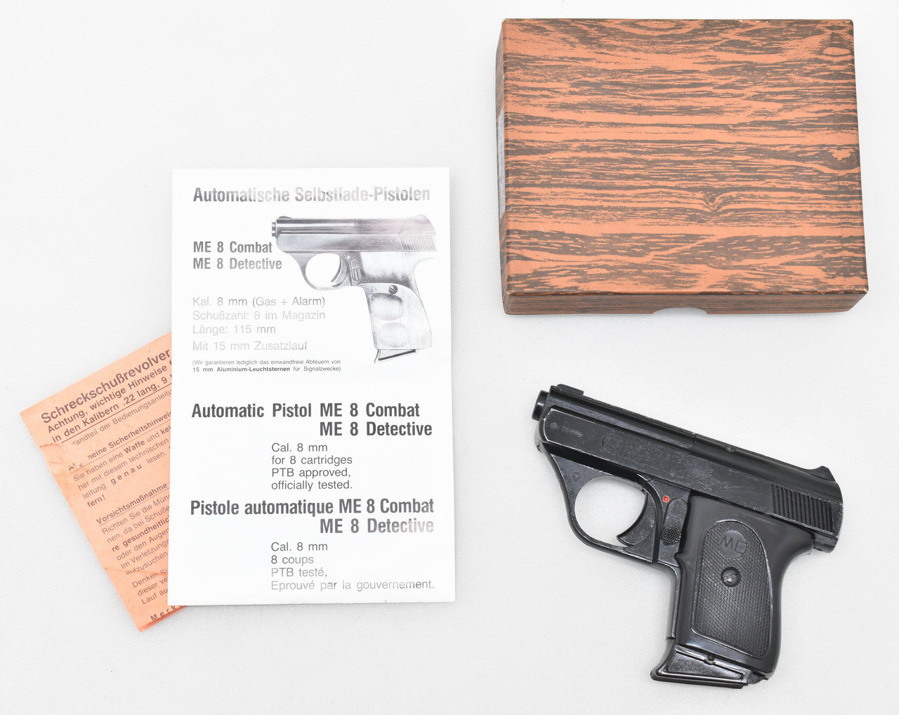 MELCHER ME8 " DETECTIVE " Pistole im Kaliber 8mm Knall - eGun