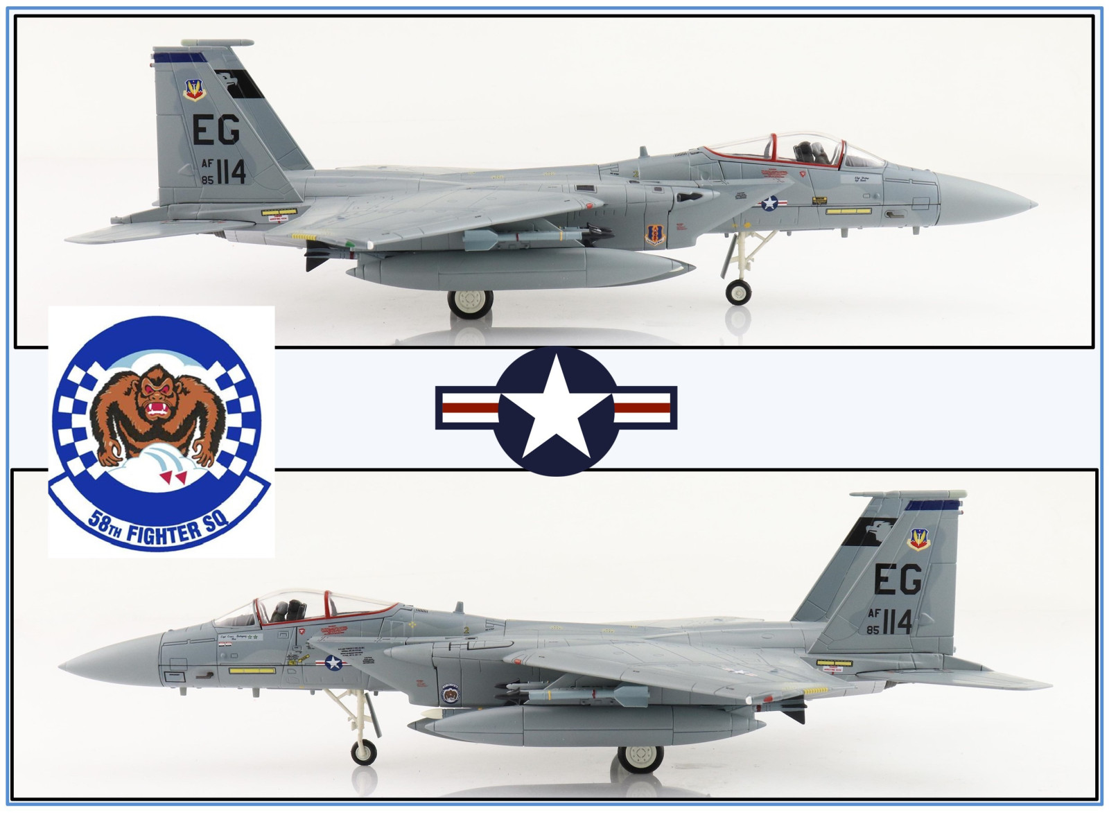 !A HA4531 F-15C Eagle USAF 58th TFS, 1991, Hobbymaster... nur 104.90 EUR