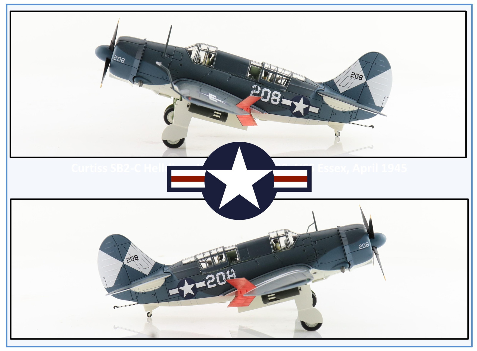 HA2214 SB2-C Helldiver US NAVY USS Essex, April 1945,Hobbymaster... nur ...